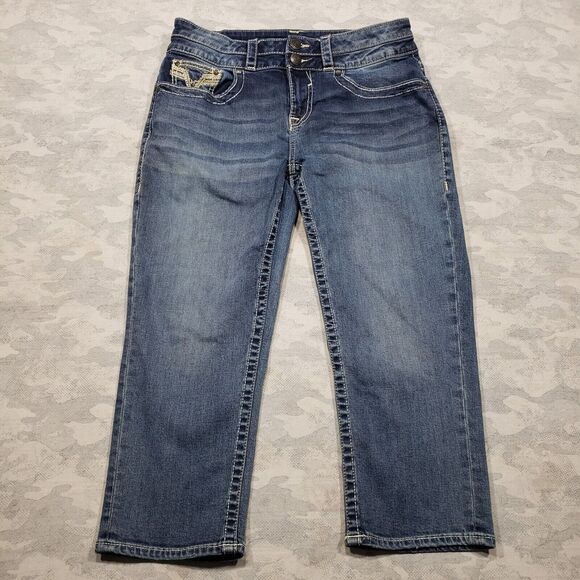 Vigoss | Pants & Jumpsuits | Vigoss Jeans Womens 2x21 Blue Capri Medium ...